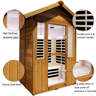 HOSAUNA Outdoor Sauna Far Infrared Saunas App Control Red Cedar and Hemlock 1800W Low-EMF for ...